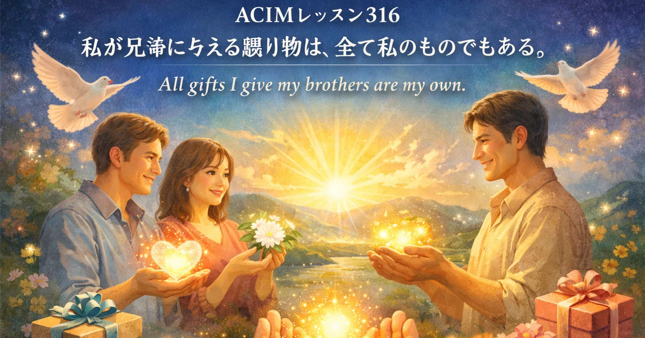 🔴ACIMレッスン 316《私が兄弟に与える贈り物は、全て私のものでもある。》All gifts I give my brothers are ...