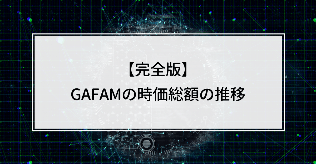 【完全版】GAFAMの時価総額の推移｜Knight＠中小企業診断士