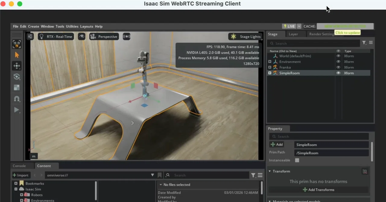NVIDIA Brev で Isaac Lib x Isaac Sim を試す｜npaka