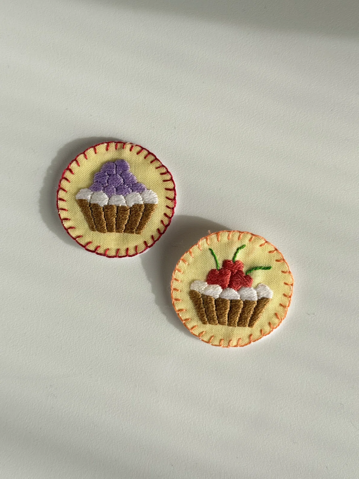 【無料刺繍図案】fruit tarte｜embroidery_chiho