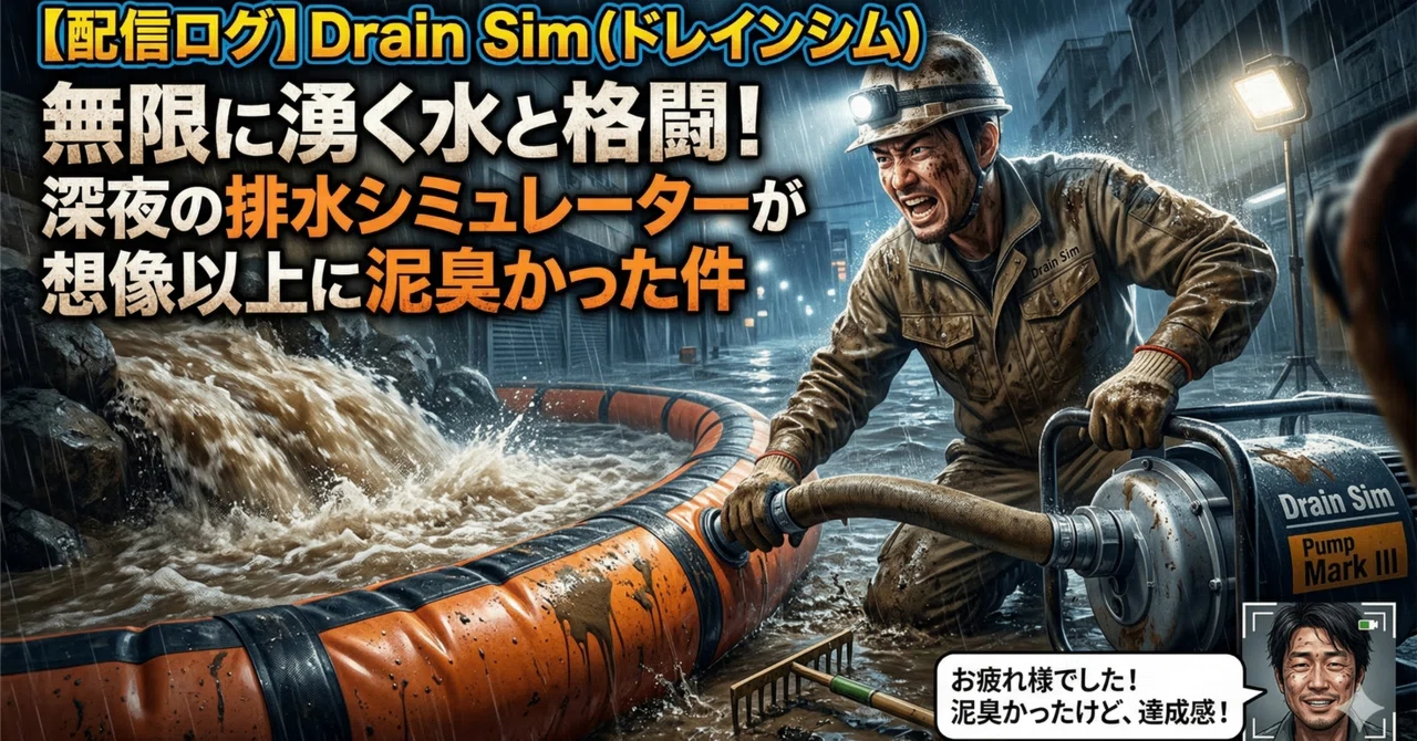 【プレイ日記】Drain Sim 20260305｜Kota
