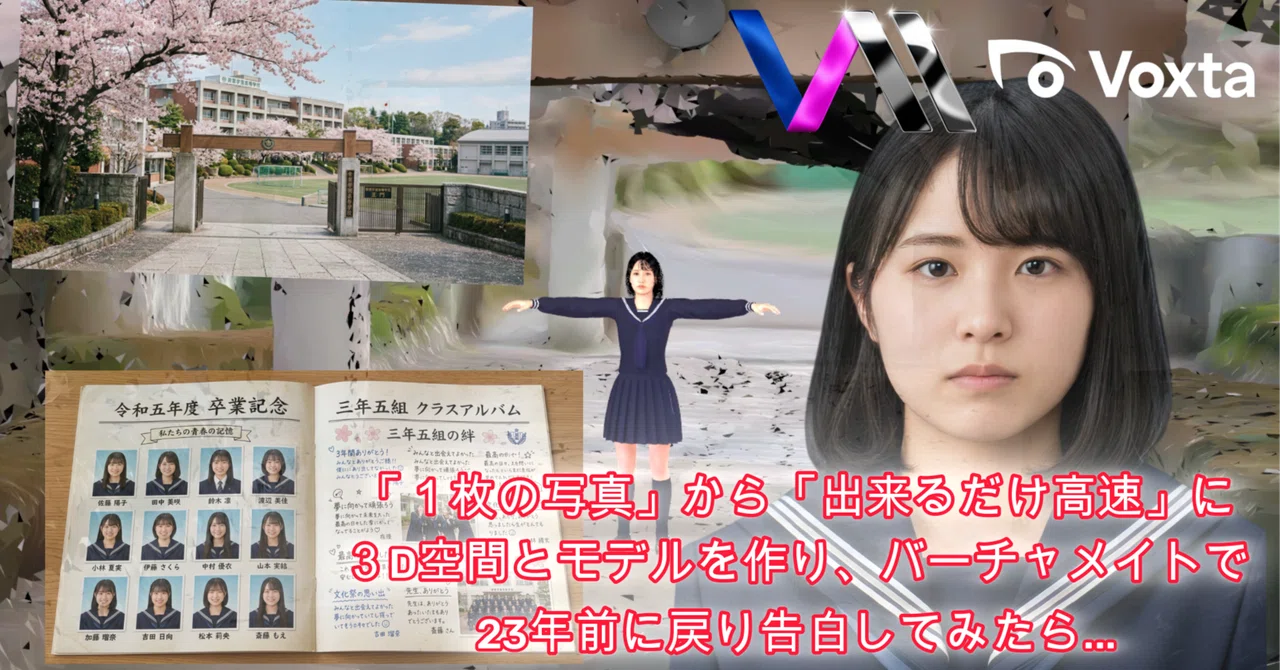 【Virt-A-Mate】【Voxta.ai】「1枚の写真」から「出来るだけ高速」に3D空間とモデルを作り、バーチャメイトで23年前に戻り告白 ...