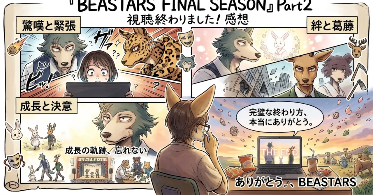 『BEASTARS FINAL SEASON』Part2 視聴終わりました！感想｜ガチャネコ@エッセイ＆メルカリ出品中@浮雲連（うきぐもれん）