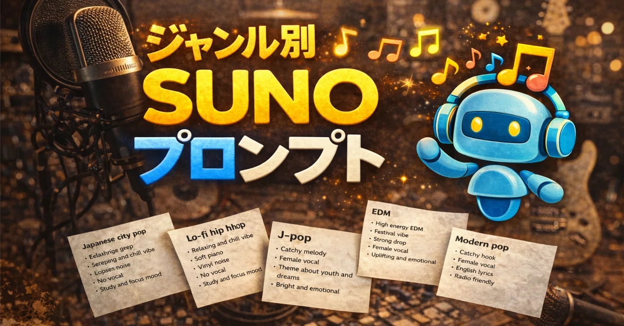 ジャンル別SUNOプロンプト｜AI Music Lab｜音楽×AI×表現