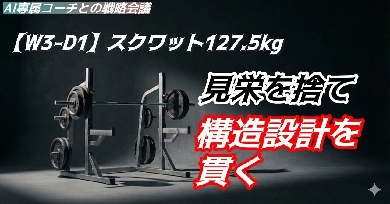 [W3-D1] Squat 127.5kg. Shedding ego, building a solid base for a 600kg ...