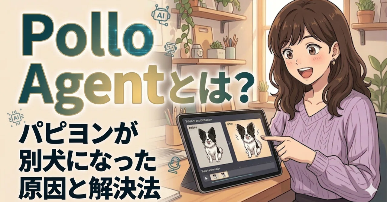 Pollo Agentとは？ペット動画を作ってみた｜パピヨンが別犬になった原因と解決法|AI活用|生成AI|動画生成AI|Pollo AI ...