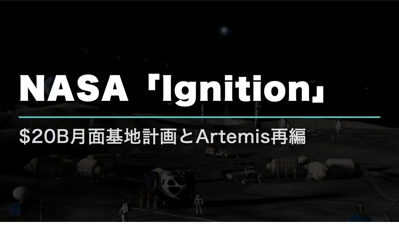 NASA「Ignition」—— $20Bの月面基地計画と、Artemis再編の全貌｜昴＠.SPACE