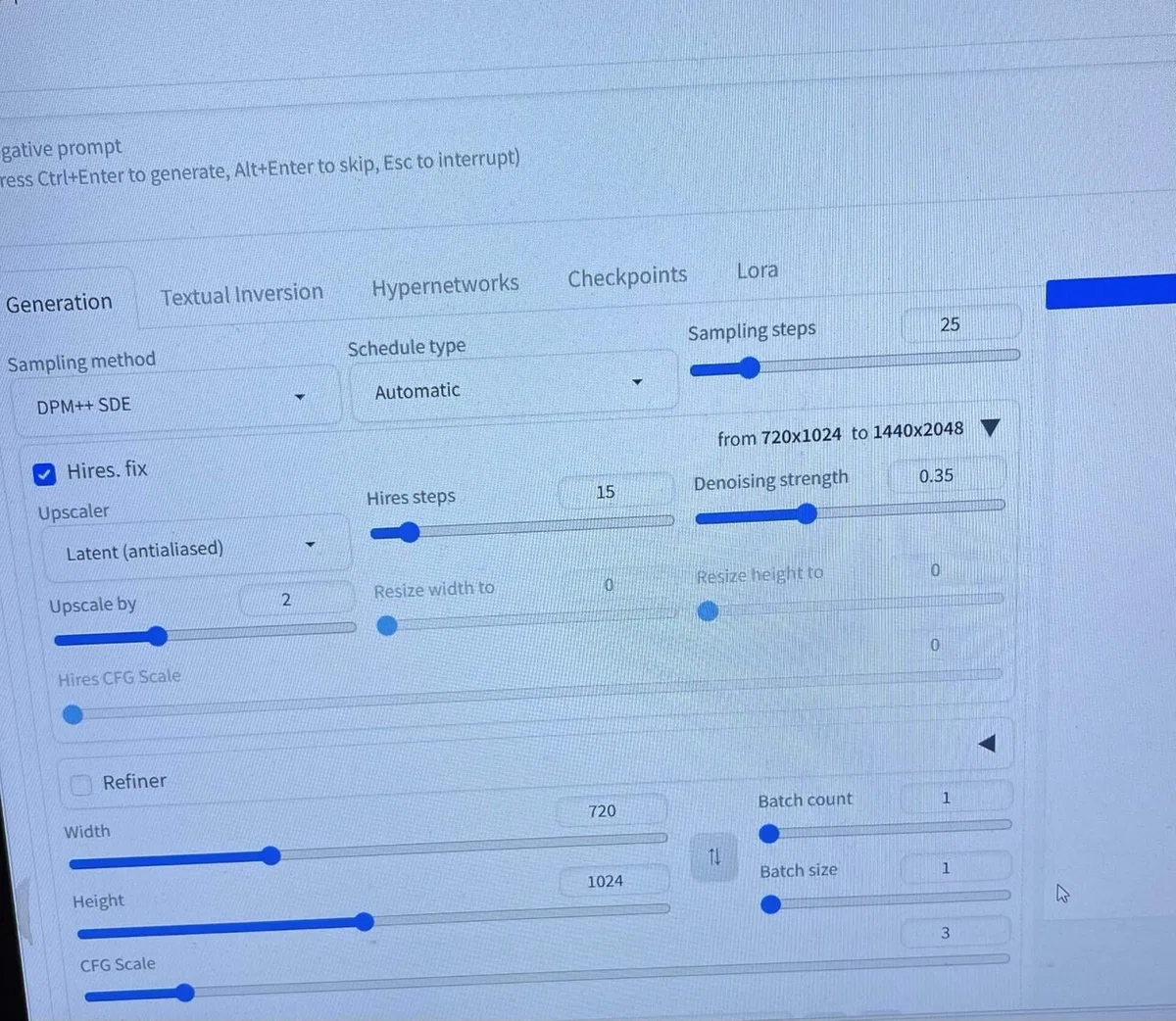 Stable Diffusion reforgeのおすすめ設定（アニメイラスト生成用）｜ノ☆Д x)ｱﾀｯ
