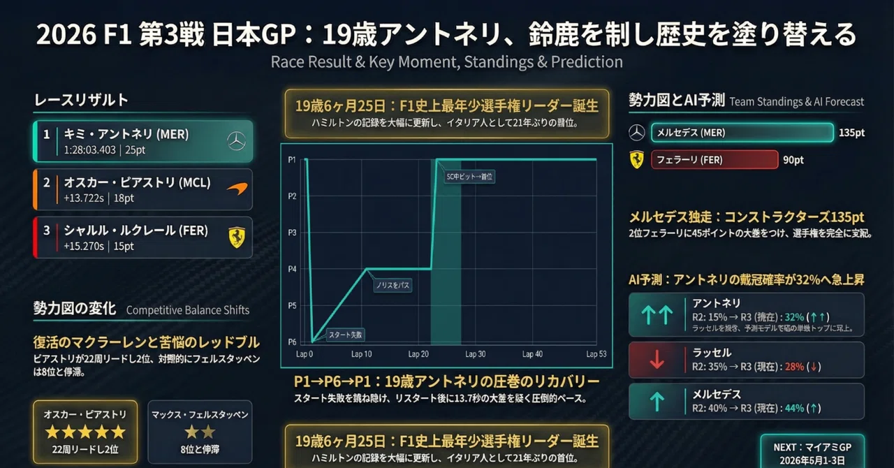 [Japan GP Ultra-Detailed Analysis] Prelude to a 19-Year-Old's ...