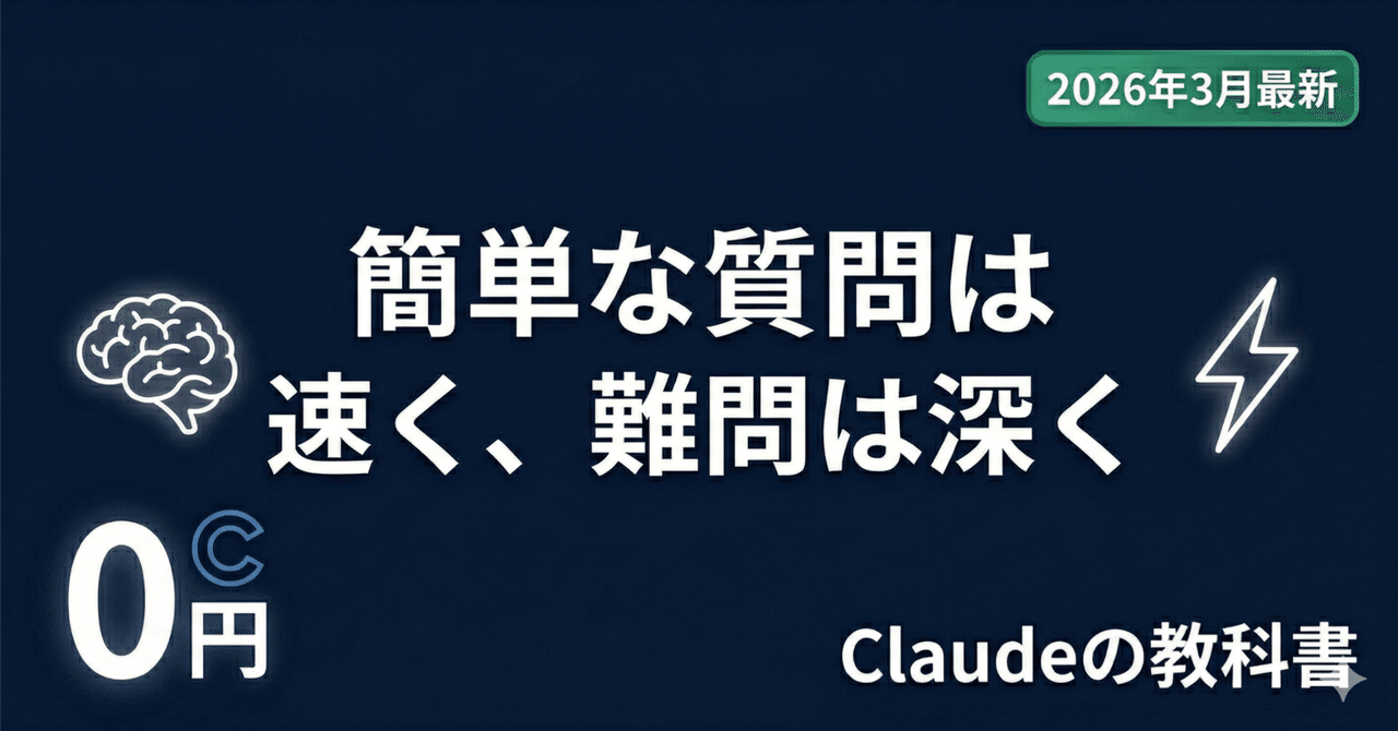 Claudeの新機能「Adaptive Thinking」が仕事を変える。難問だけ深く考えるAIの使い方｜Claudeの教科書