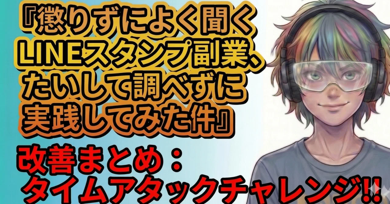 【実録】20時間の壁をブチ抜く！LINEスタンプ制作をAI×Pythonで20分に爆速化したAIチャレンジャーの記録🚀｜NOA＠全力でAIで遊ぶ人