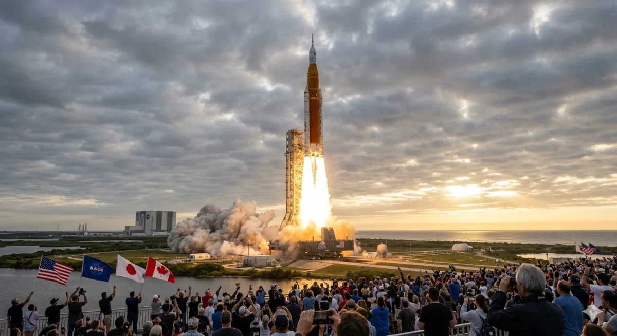 [Extra] LIFT OFF‼️ Humanity returns to the Moon. 7:35 AM this morning ...