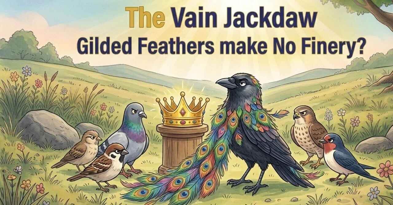 【英文寓話】The Vain Jackdaw（見栄っ張りなカラス）｜毎日英文寓話
