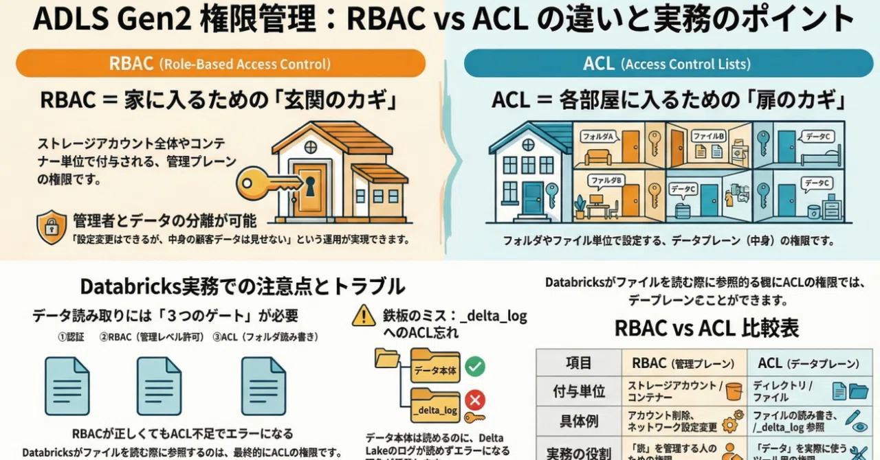Azure × Databricks～ACL vs RBACの違いを実務的に理解｜Mellow Launch