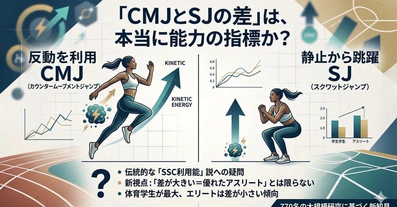 垂直跳びにおける「CMJとSJの差」は本当に能力の指標か？ 770名の多角的研究による新たな視点｜大栄翔吾