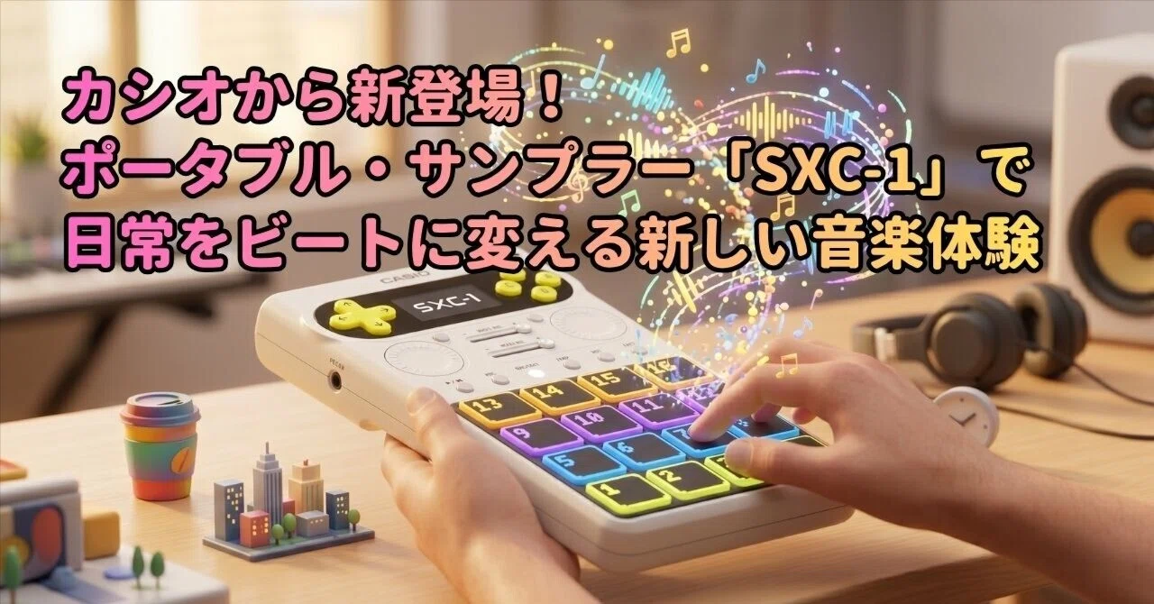 カシオから新登場！ポータブル・サンプラー「SXC-1」で日常をビートに変える新しい音楽体験｜つくたのそな 〜つくる・楽しむ・備える note〜