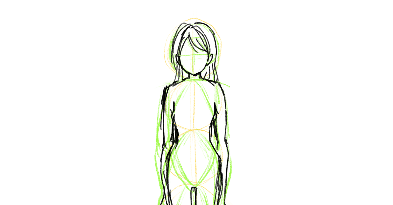 絵を描く練習：4日目 身体のパーツの比率を練習する ｜ぶたいさん｜note