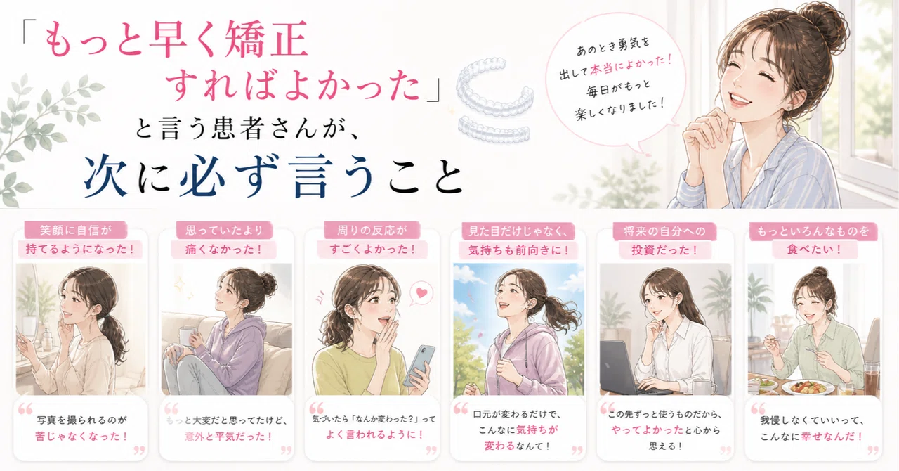 「もっと早く矯正すればよかった」と言う患者さんが、次に必ず言うこと｜Dr.山崎｜韓国式！歯を削らないベニア治療「AIフィルム」×マウスピース矯正専門家