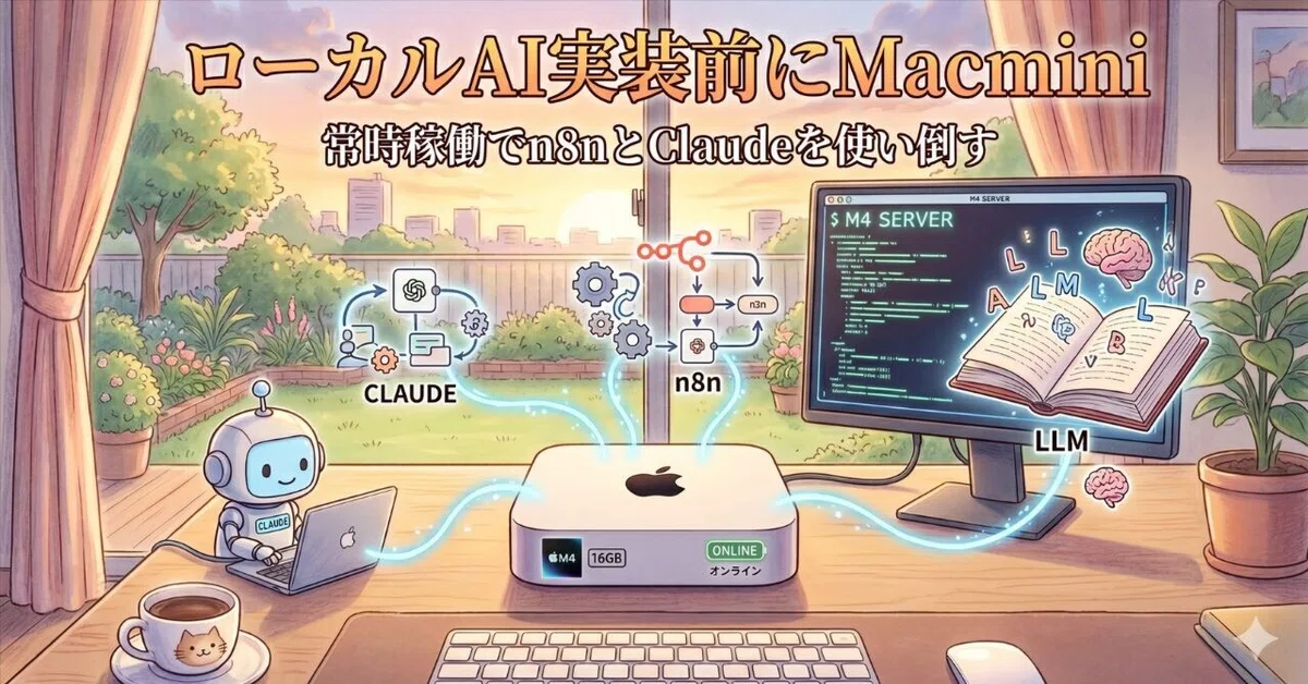 Using an M4 Mac mini (16GB) as a 24/7 home server: Gaining experience｜えすたっく