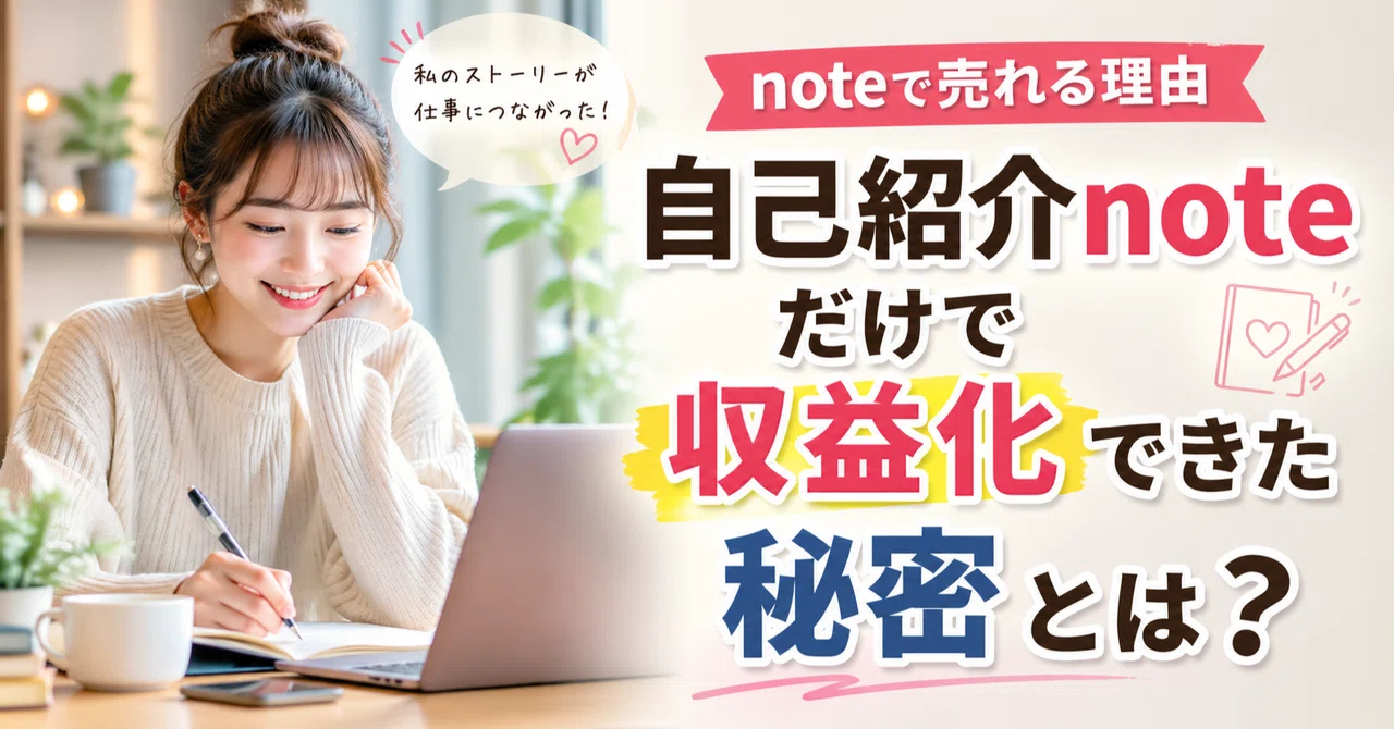 【noteで売れる理由】自己紹介noteだけで収益化できた秘密とは？｜ののん｜AIコラム執筆人