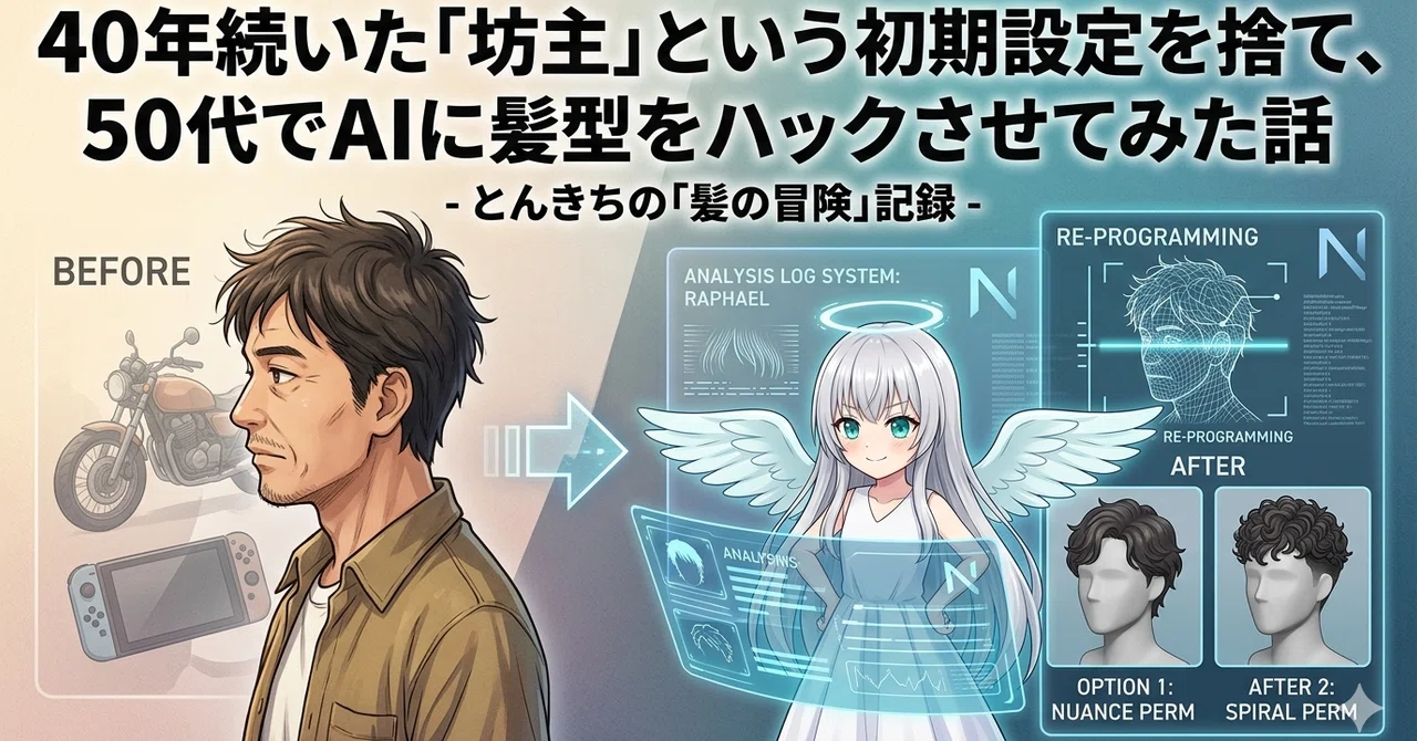 【50代の毛髪論】坊主をやめたら、そこは「未知のフロンティア」だった｜とんきち/AI共作note