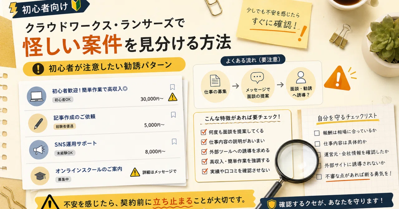 How to Identify Suspicious Projects on CrowdWorks and Lancers ...