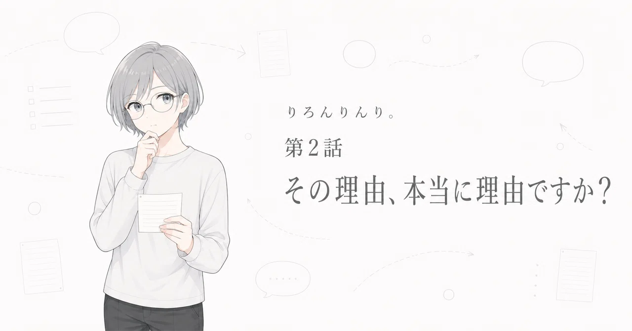 Episode 2: 'Is that reason really a reason?'｜りろんりんり。制作室