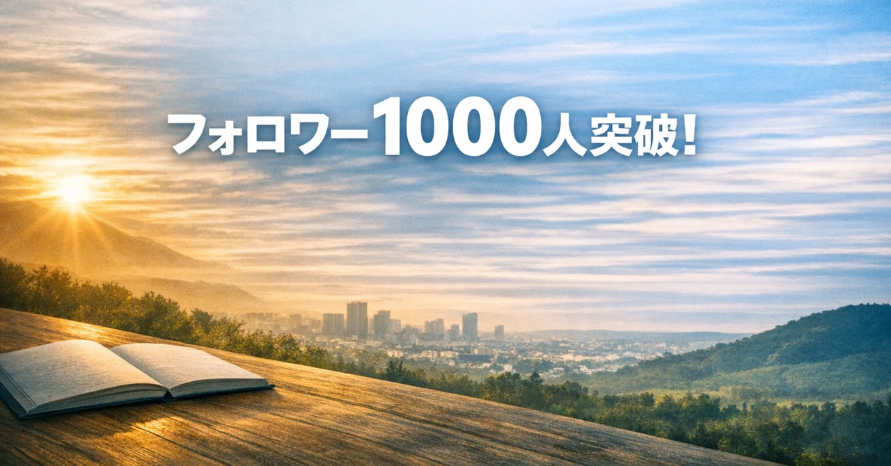 Surpassing 1,000 followers: What I want to share again on this note｜トヨタ系会社員
