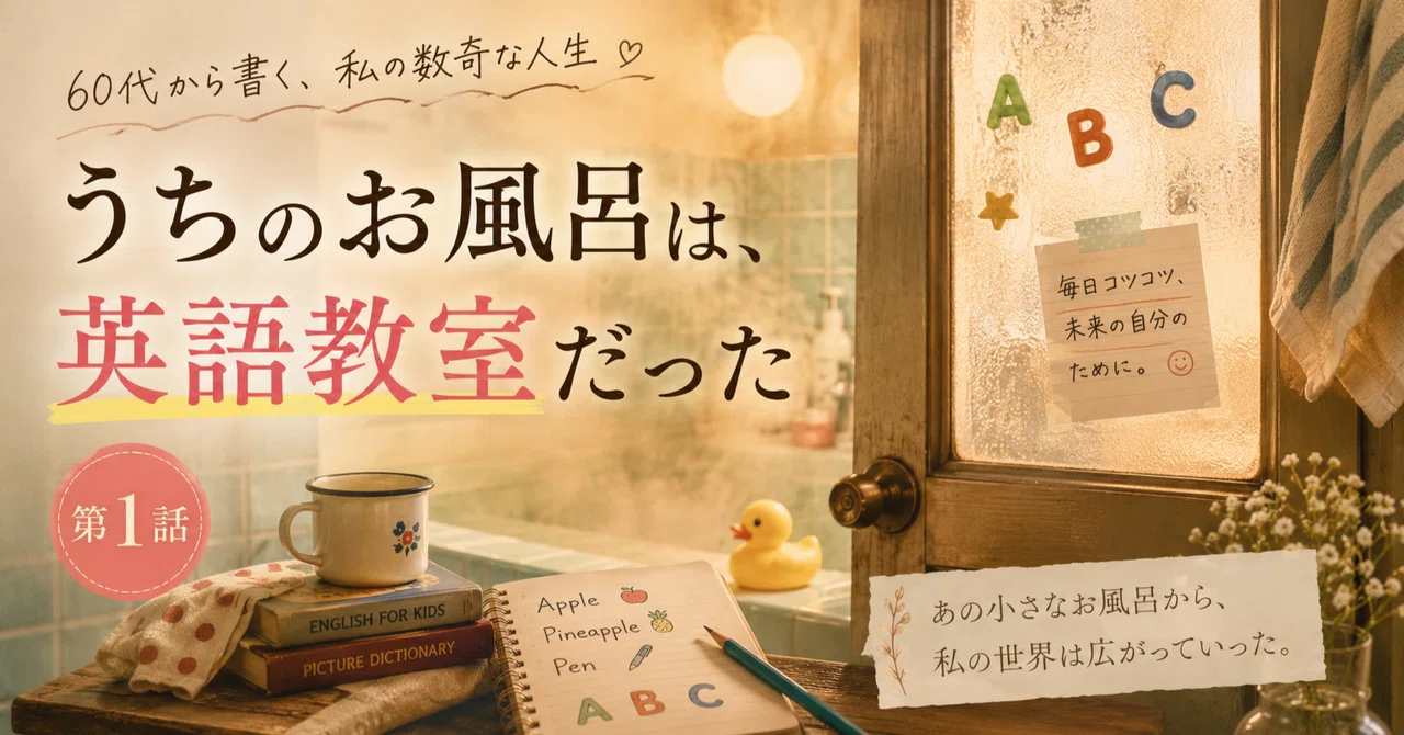 第1話「うちのお風呂は、英語教室だった」｜Ako