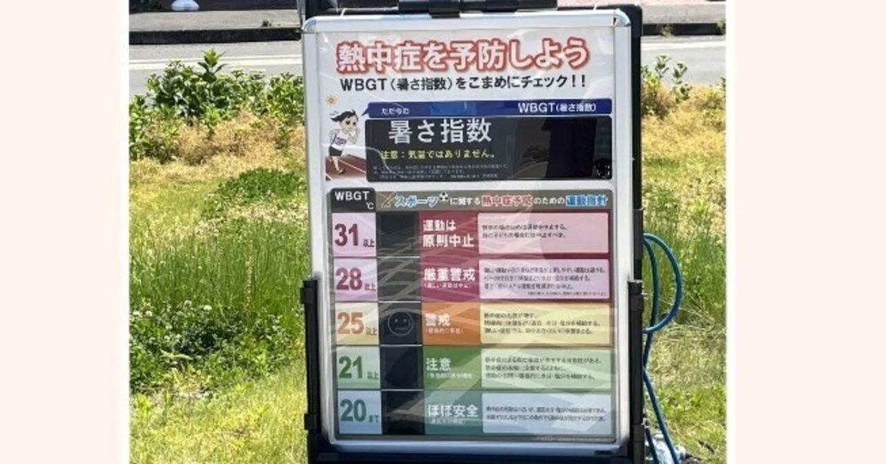 2026/7/1 "Heat Stress Index" display board installed at Kaisei Town ...