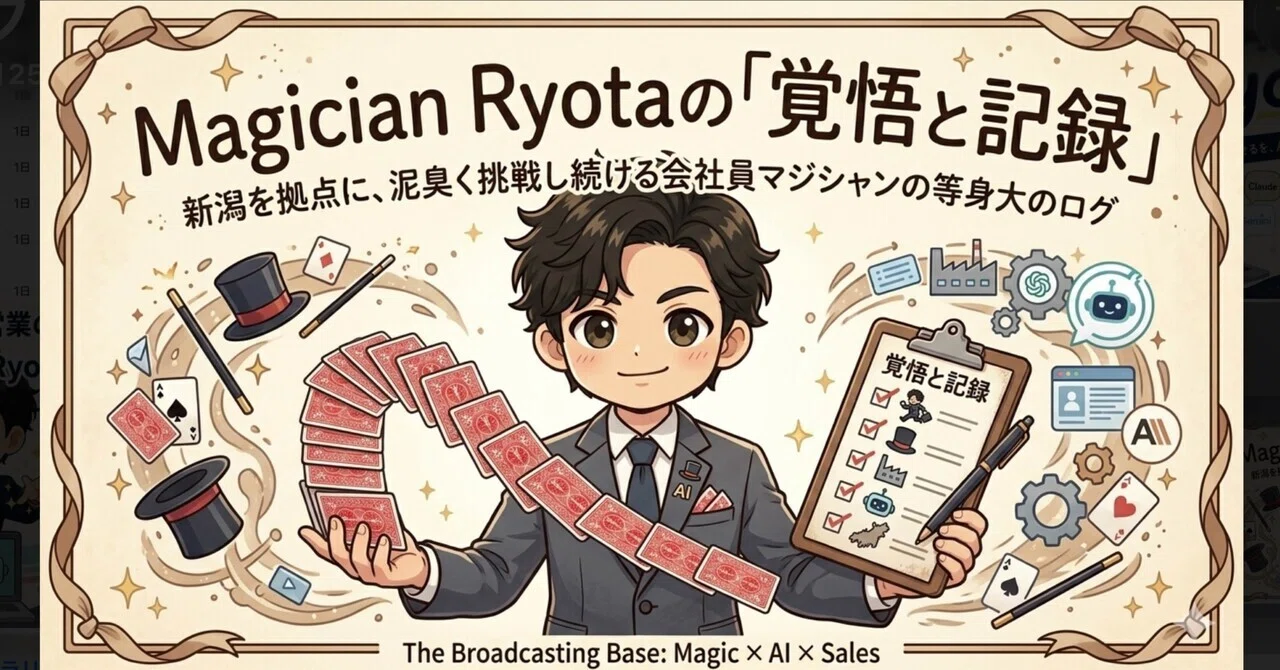 Magician Ryotaの「覚悟と記録」｜Magician Ryota