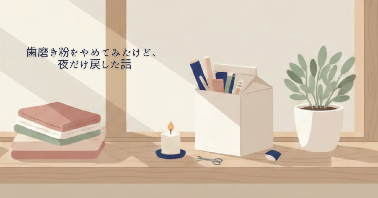 歯磨き粉をやめてみたけど、夜だけ戻した話｜ごごかつ。