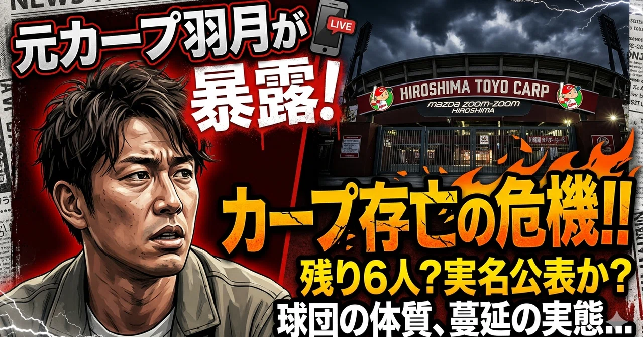 カープ存亡の危機！！〜ブレーキの壊れた前科者と、スマホの前の赤ヘル軍団〜｜manami kuroda
