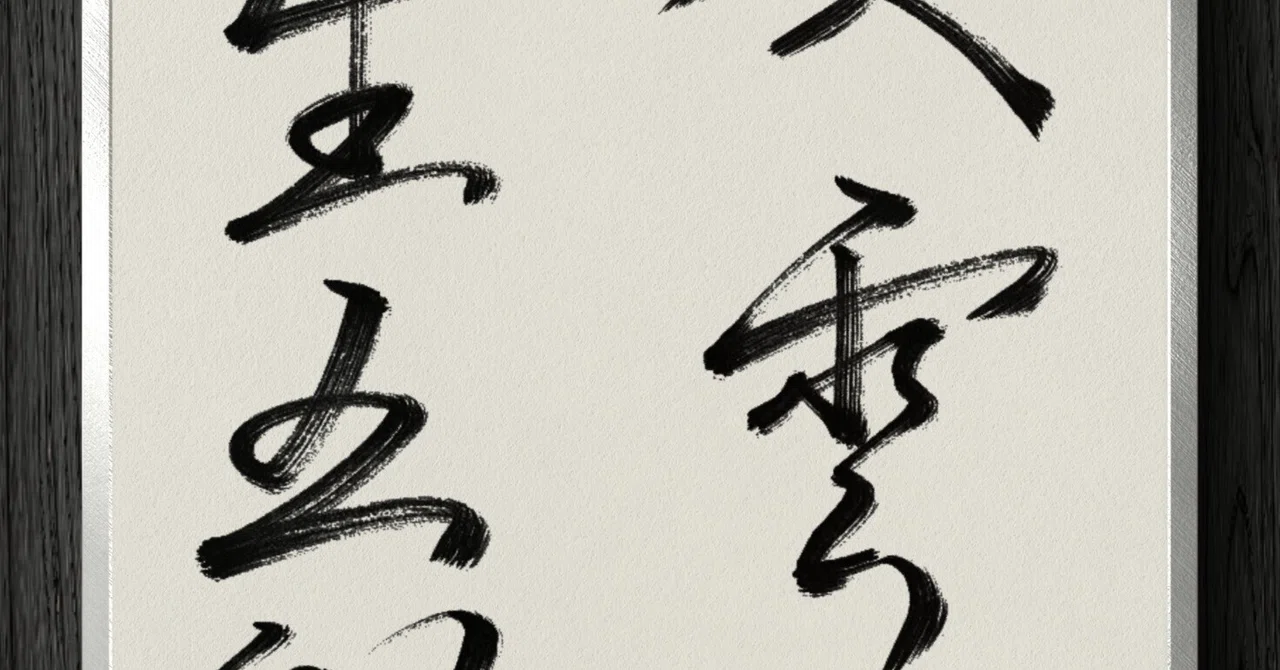 【書道断片】慶雲生五彩｜伊島 秀_Shu Ijima