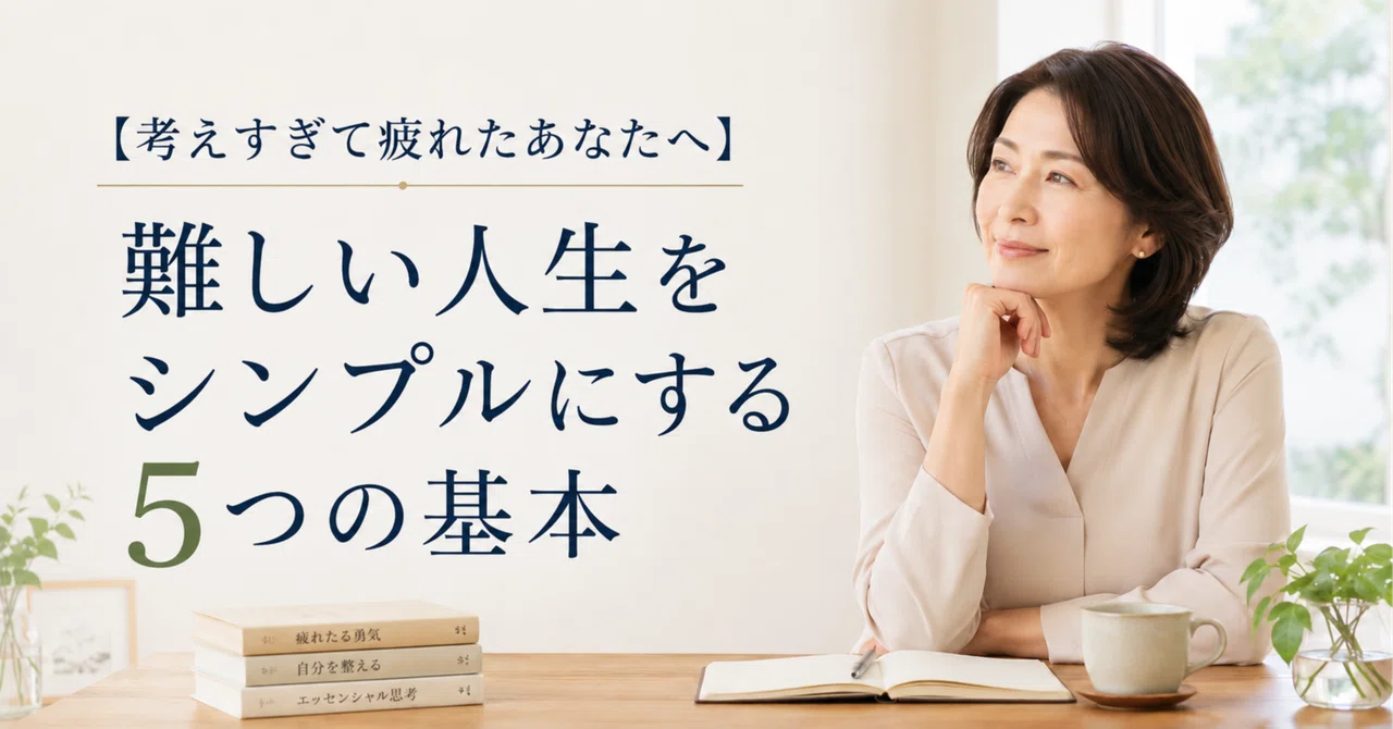 【考えすぎて疲れたあなたへ】難しい人生をシンプルにする5つの基本｜けい｜疲れない身体づくり博士
