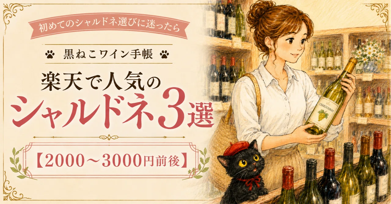 初めてのシャルドネ選びに迷ったら、楽天で人気のシャルドネ3選【2000～3000円前後】｜黒ねこワイン手帳