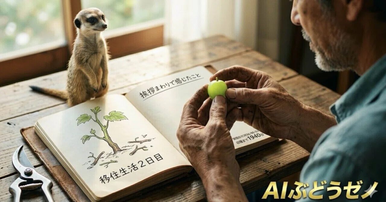 【移住生活2日目】新たな地で新たな仕事が始まりました。挨拶まわりで得た気付きとは？｜AIぶどうゼノ夫婦