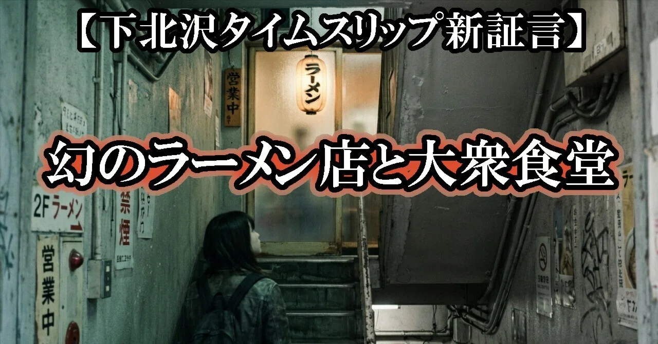 【下北沢タイムリープ新証言】靄の日に現れたラーメン店と大衆食堂【徳之島UFO＆黄金の光】｜BTTP