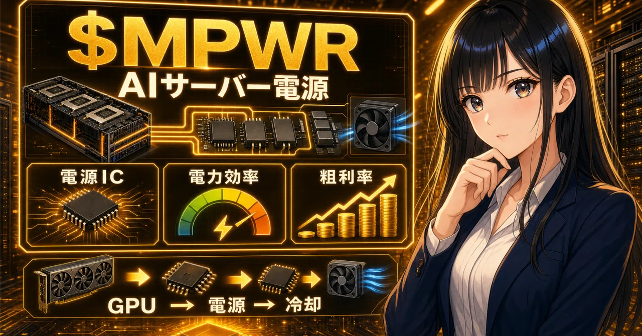 【電源を整える】Monolithic Power（$MPWR）とは？AIデータセンターの電源半導体として注目される理由と決算チェック｜せかい🇺🇸米国株