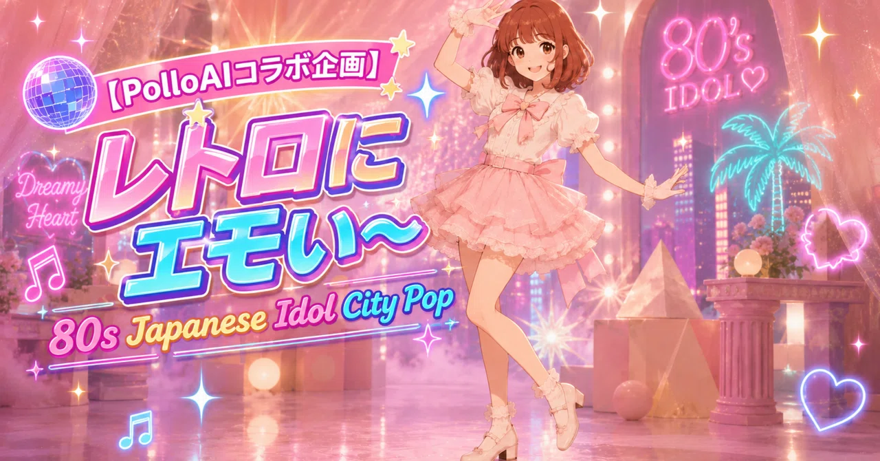 【PolloAIコラボ企画】🪩レトロにエモい～80s Japanese Idol City Pop～｜アート・表現部門｜PolloAIxしろ ...