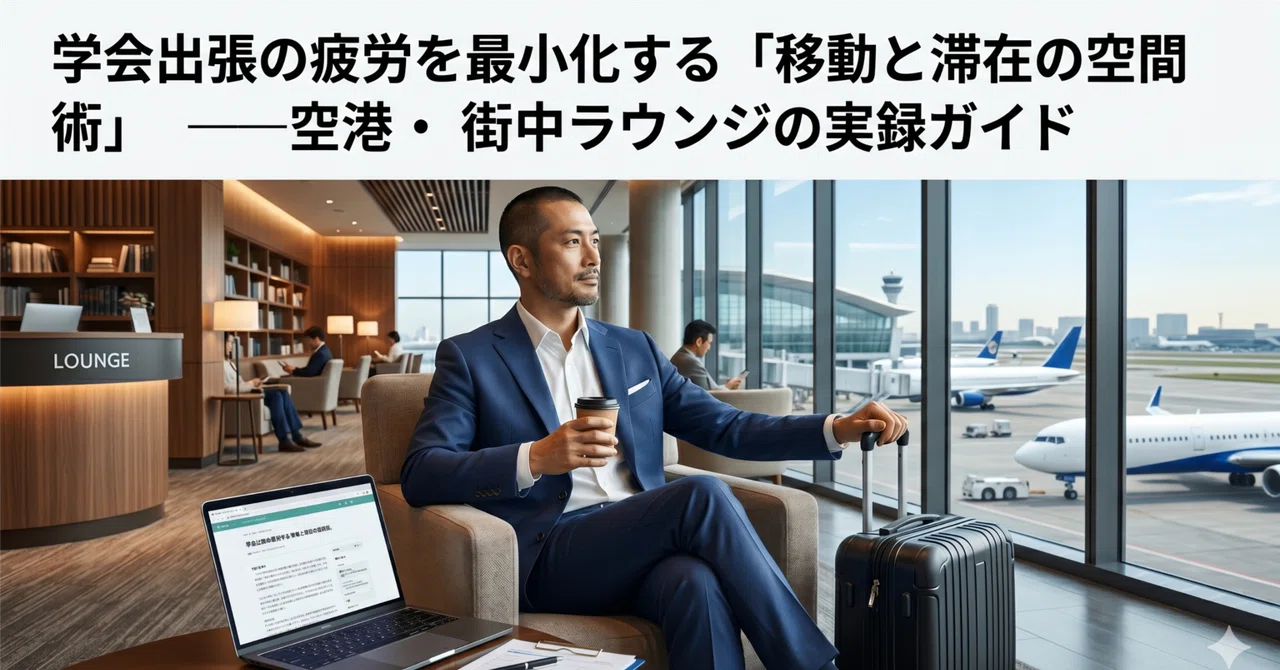 学会出張の疲労を最小化する「移動と滞在の空間術」――空港・街中ラウンジの実録ガイド｜菊先聖