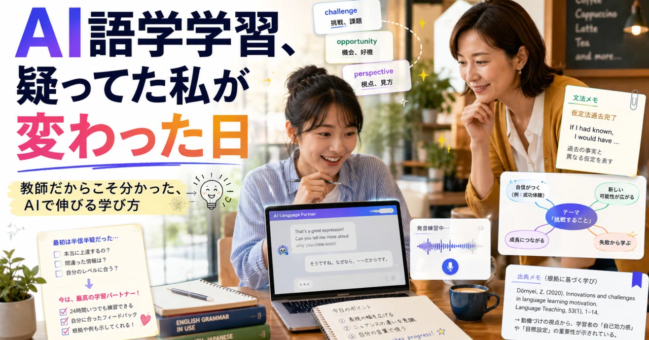 【medium.com】AI語学学習、疑うほど効く？教師が本音で語った“使い方の境界線”｜DailyNews