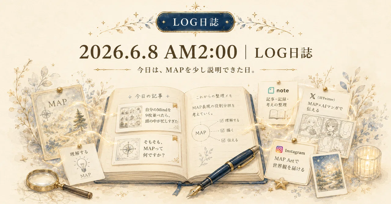 Mind Log日誌｜今日は、MAPを少し説明できた日。｜Mind Log