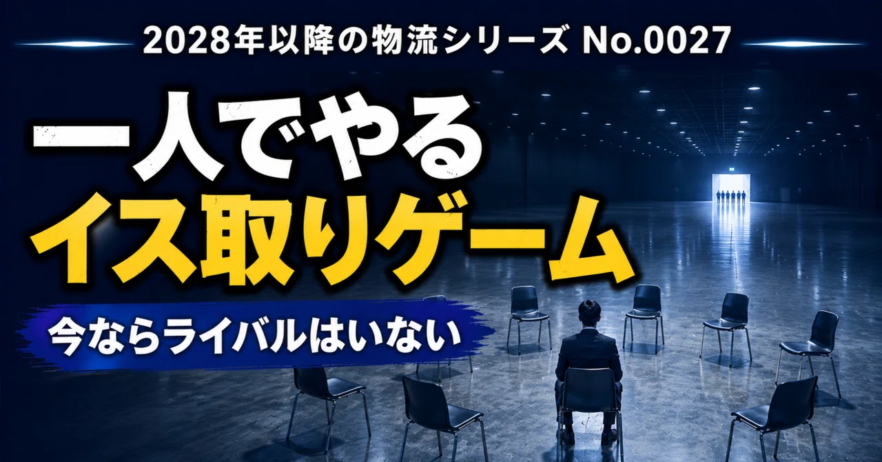 【2028年以降の物流⑨】全員が希望のイスに座れるわけではない No.0027｜TG Connect | 高木