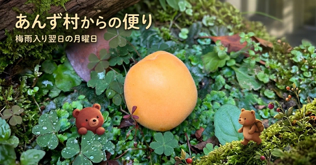 梅雨入り翌日月曜日、あんず村から便りが届く。｜るきべあ🐻音楽制作×ガジェット