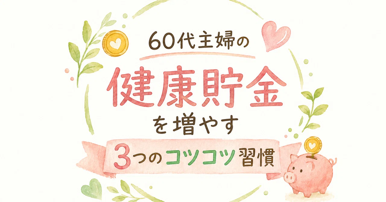 60代主婦の健康貯金を増やす「3つのコツコツ習慣」｜Haru l 60代の健康貯金生活