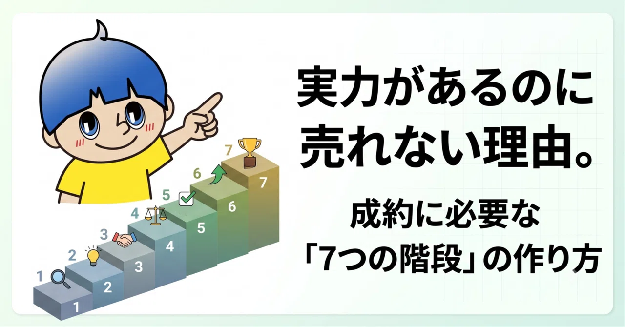 実力があるのに売れない理由。成約に必要な「7つの階段」の作り方｜小山大輔 UTAGE集客の専門家