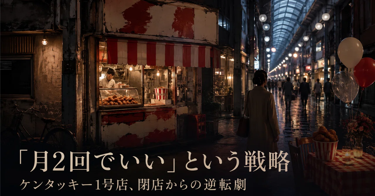 「月2回でいい」という戦略。 〜ケンタッキー1号店、閉店からの逆転劇〜｜足立 晋平 ｜（株）スプリングボード 代表 ｜（著）リーダー1年目から ...