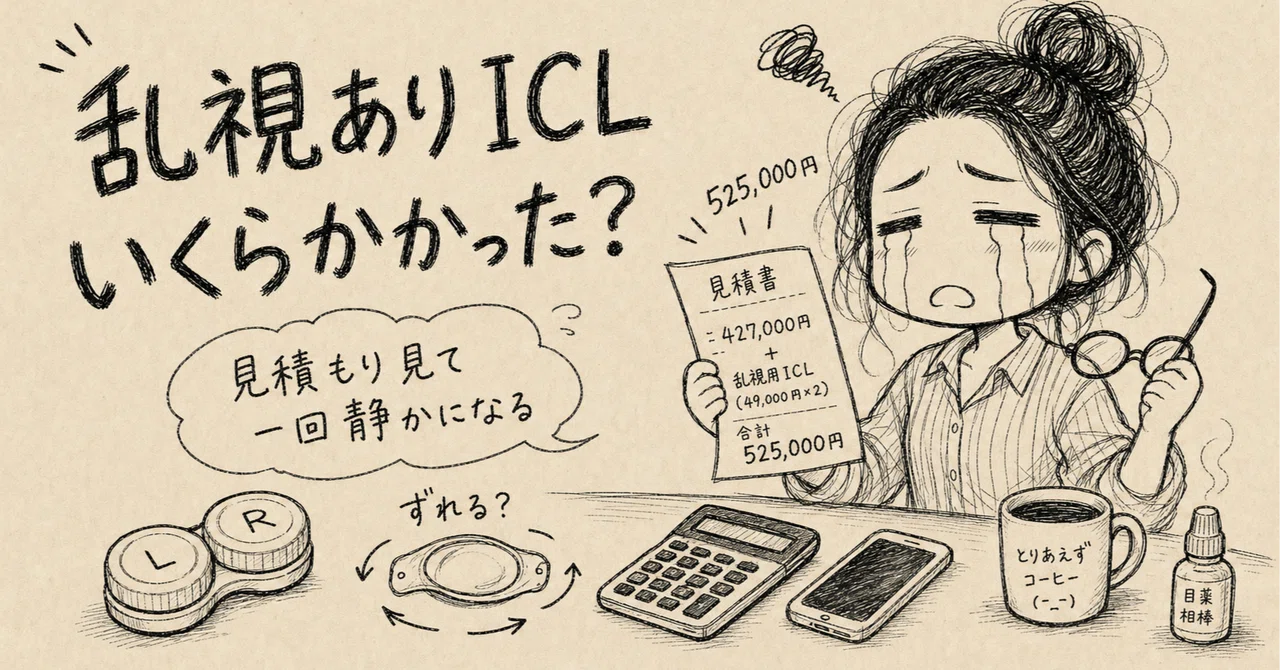 乱視ありでICLしたら費用いくら？ずれる不安もあった｜バツイチのっぽ女、ICLやりました
