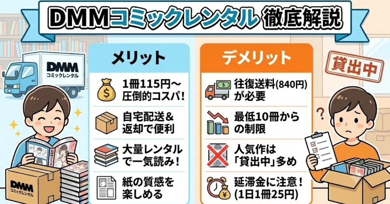 I Investigated the Pros and Cons of DMM Comic Rental｜けい＠電書おたく
